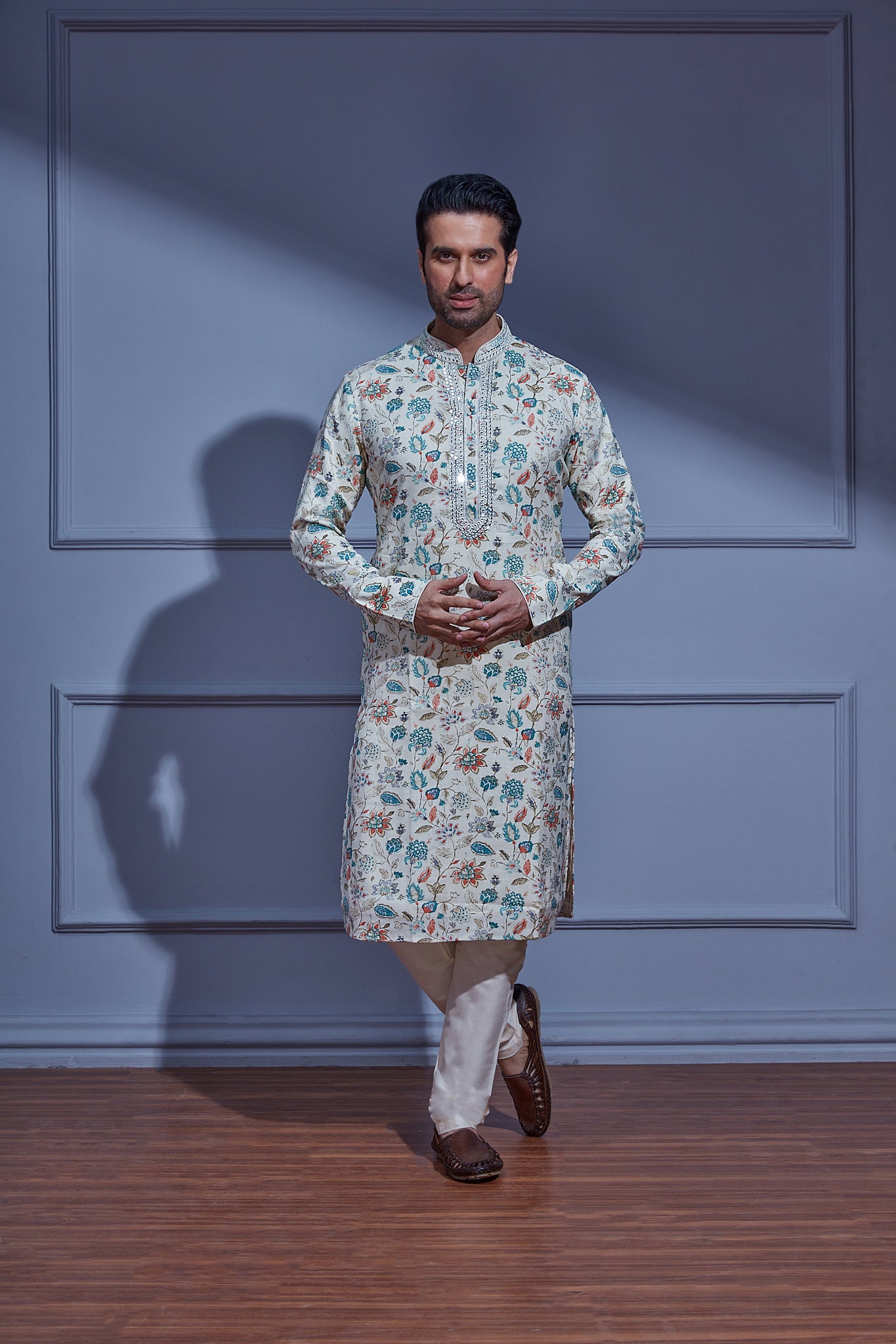 MULTICOLOUR - BEIGE KURTA SET
